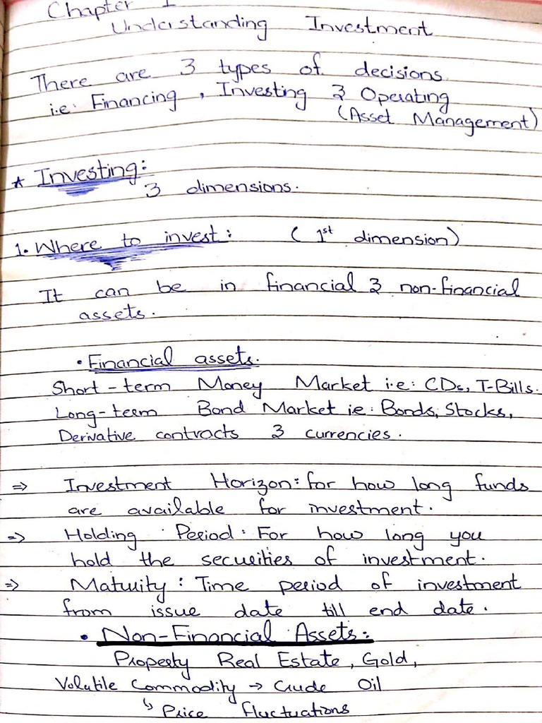 Investment Analysis Notes | PDF