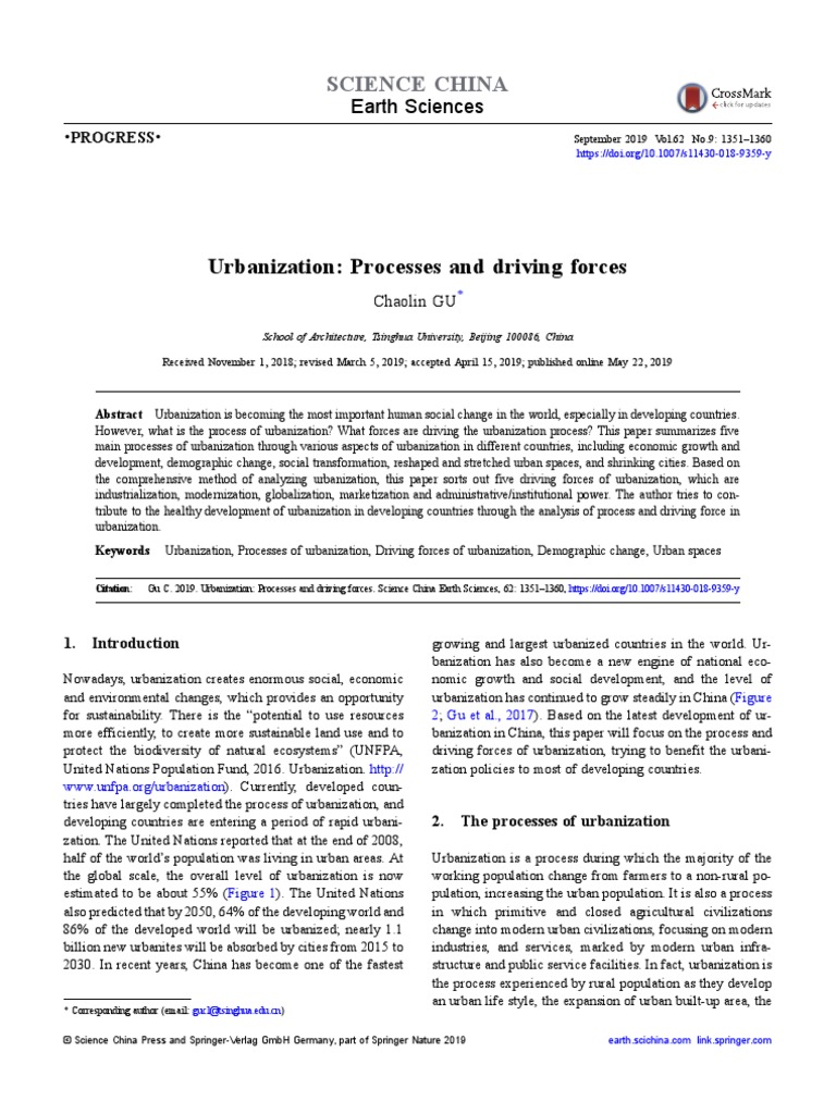 Urbanization: Key Processes & Forces | PDF | Politics | Social Science