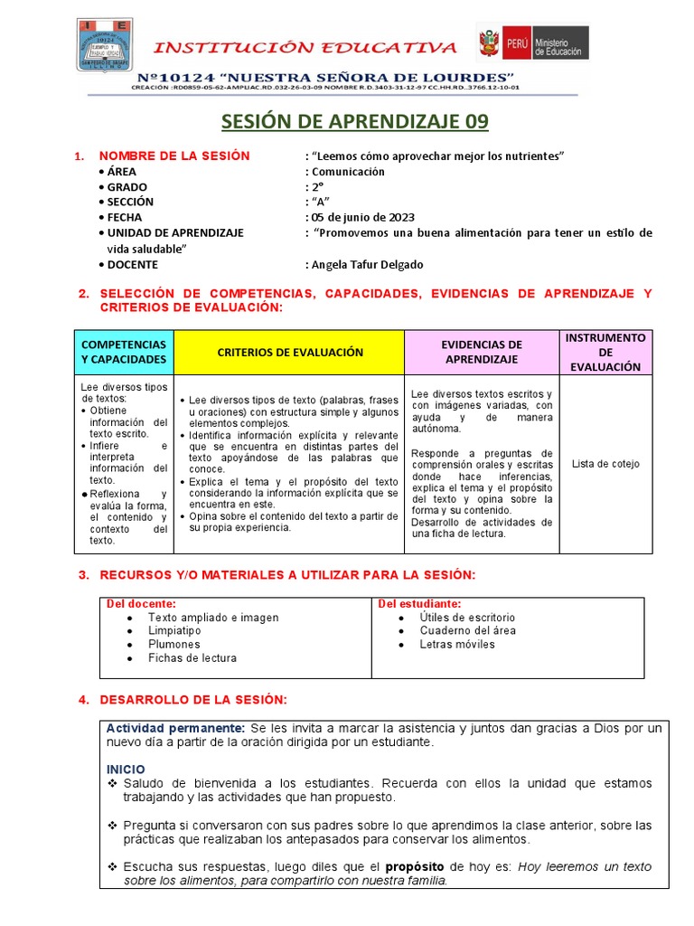 Sesión 9 - Comu | PDF | Evaluación | Aprendizaje