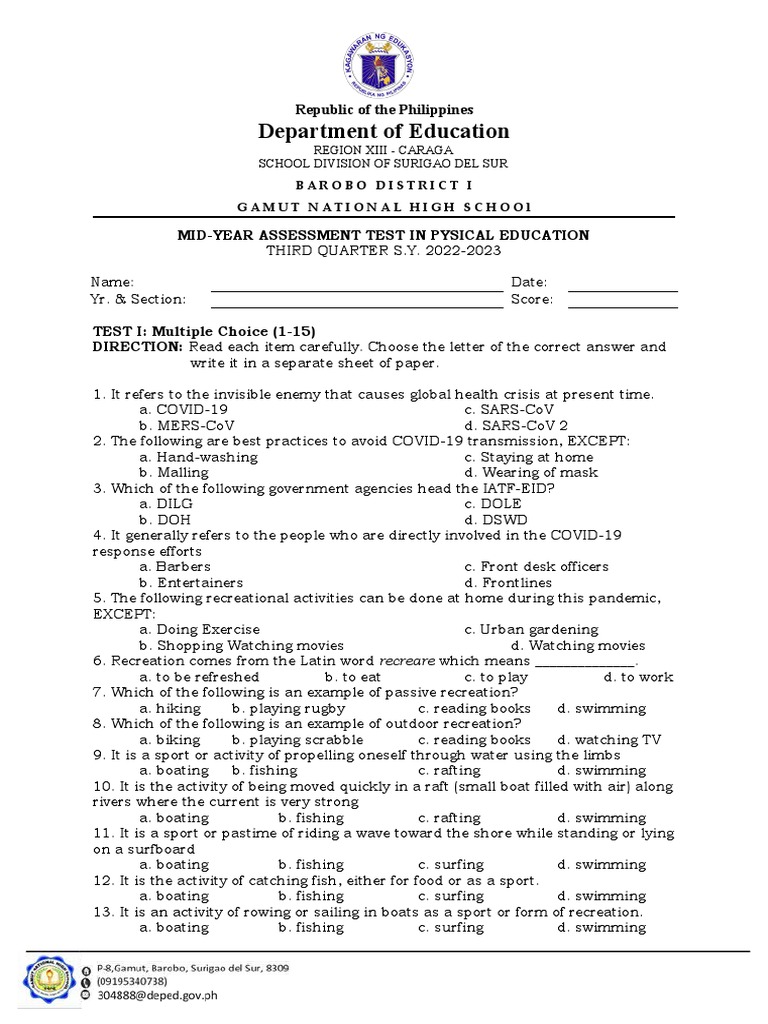 MID-YEAR-Assessment-Template | PDF
