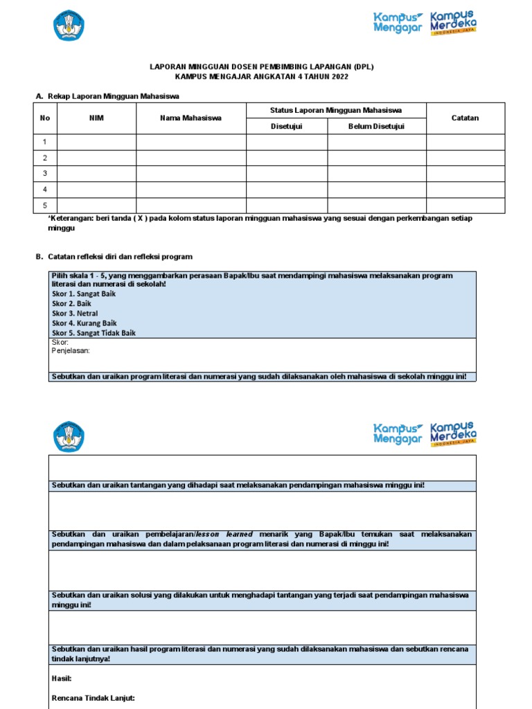 Laporan Mingguan DPL | PDF