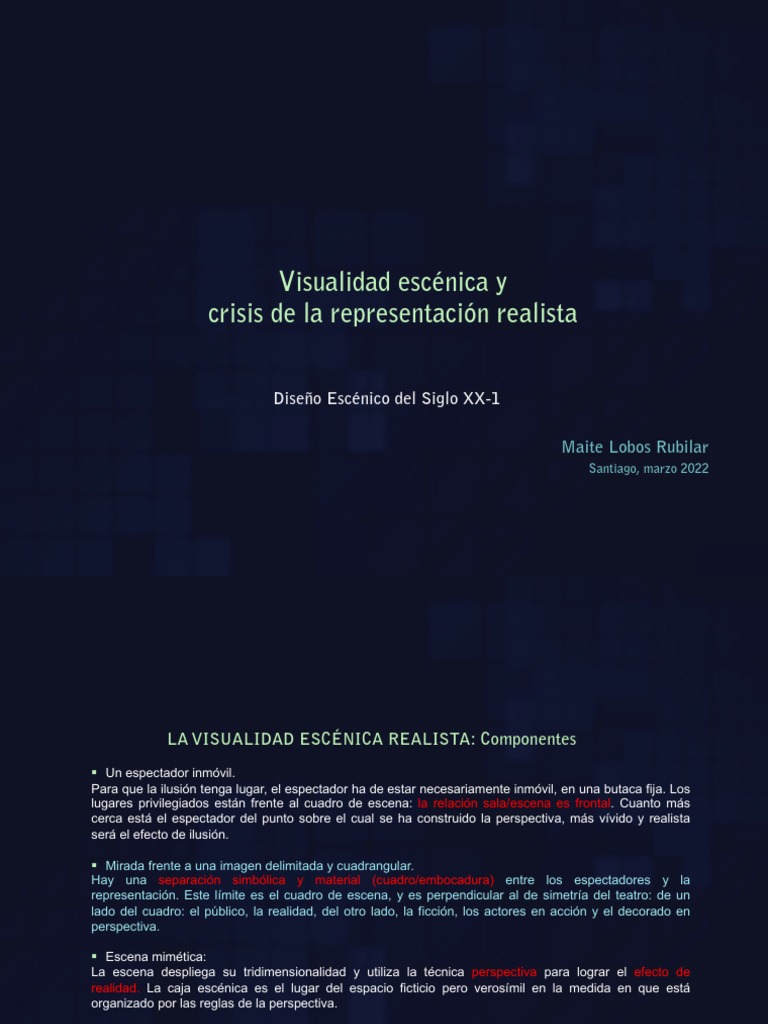 Visualidad Esc Nica Crisis de La Representaci N Realista PARTE 1 | PDF