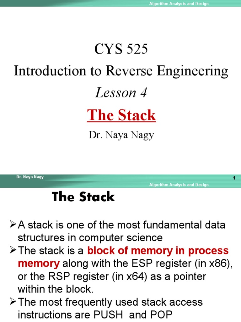 10 - L4 TheStack | PDF | Parameter (Computer Programming) | Computer Architecture