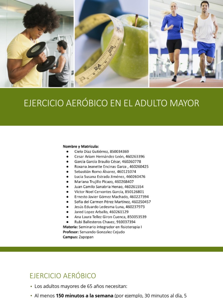Ejercicio aeróbico en el adulto mayor | PDF