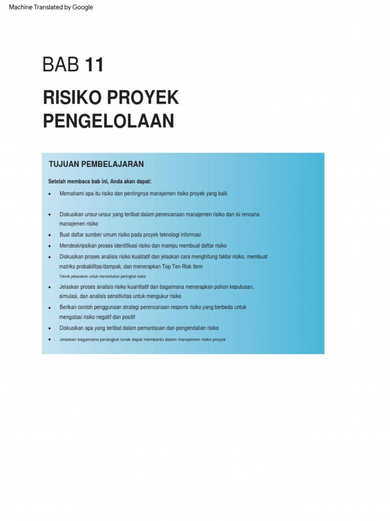 11 - Project Risk Management | PDF