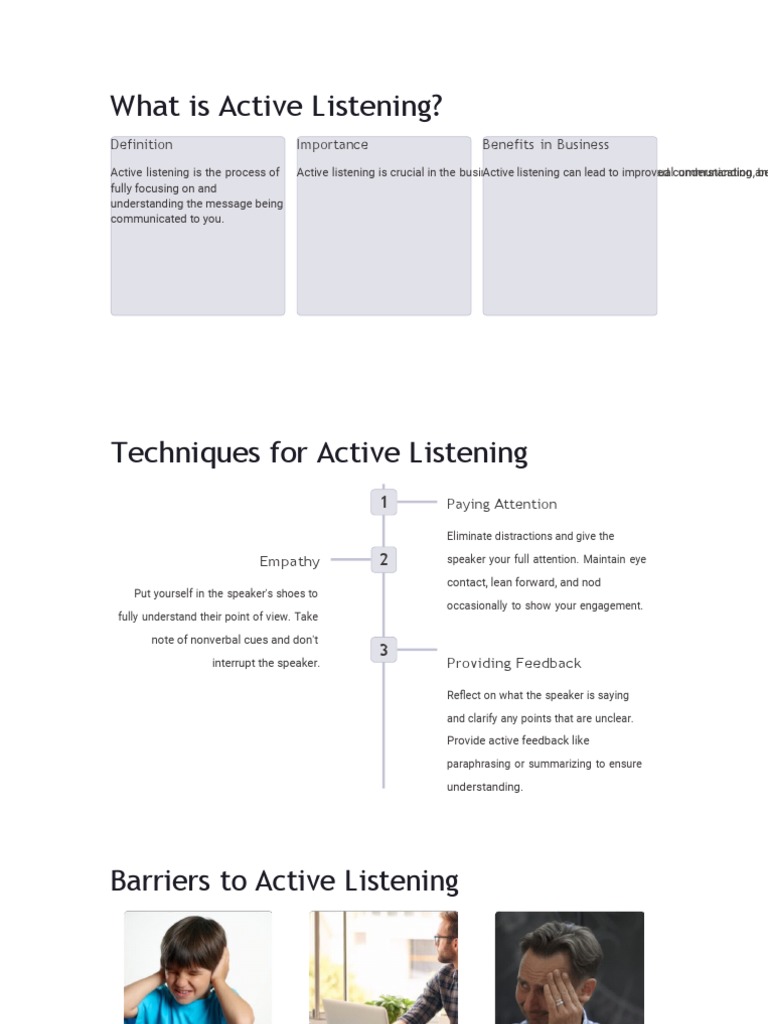 What Is Active Listening | PDF | Social Psychology | Behavior Modification