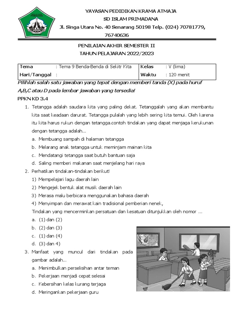 Soal Tema 9 Kelas 5 | PDF | Karier & Perkembangan | Perjalanan