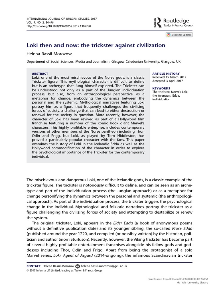 Loki Then and Now The Trickster Against Civilization | PDF | Loki ...