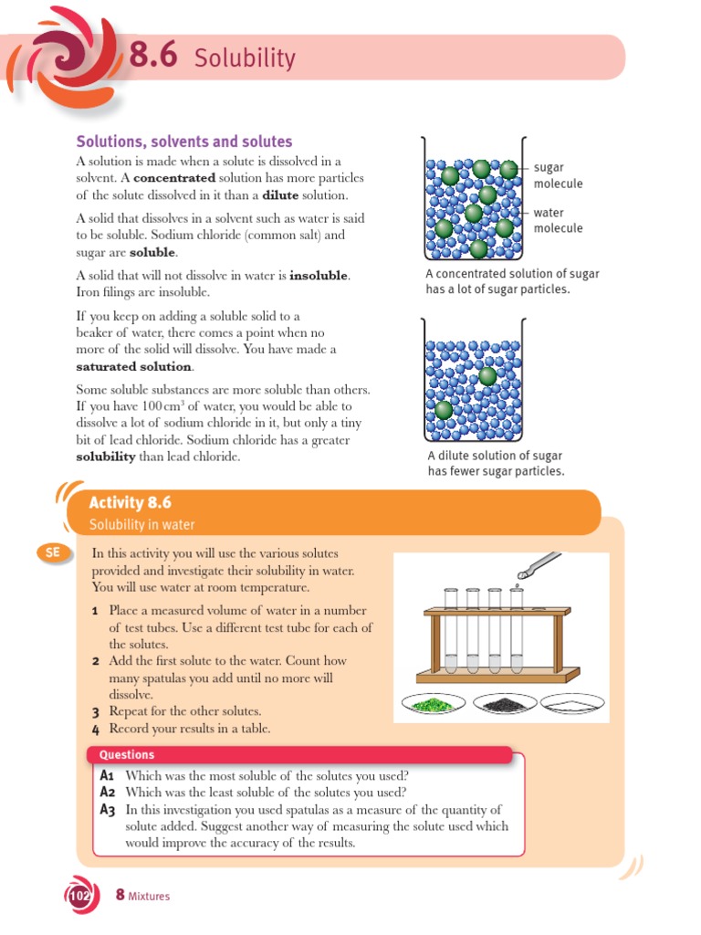 Solutions, Solvents and Solutes | PDF | Solubility | Water