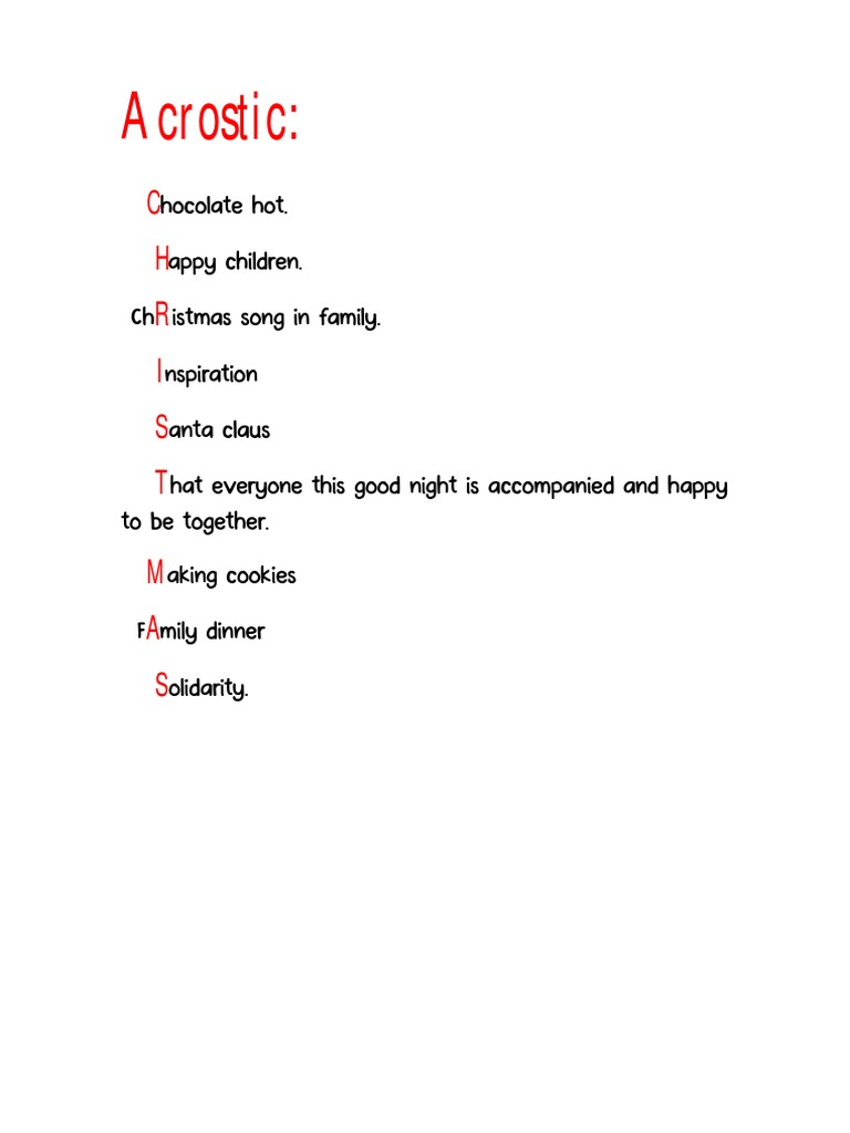 Acrostic | PDF