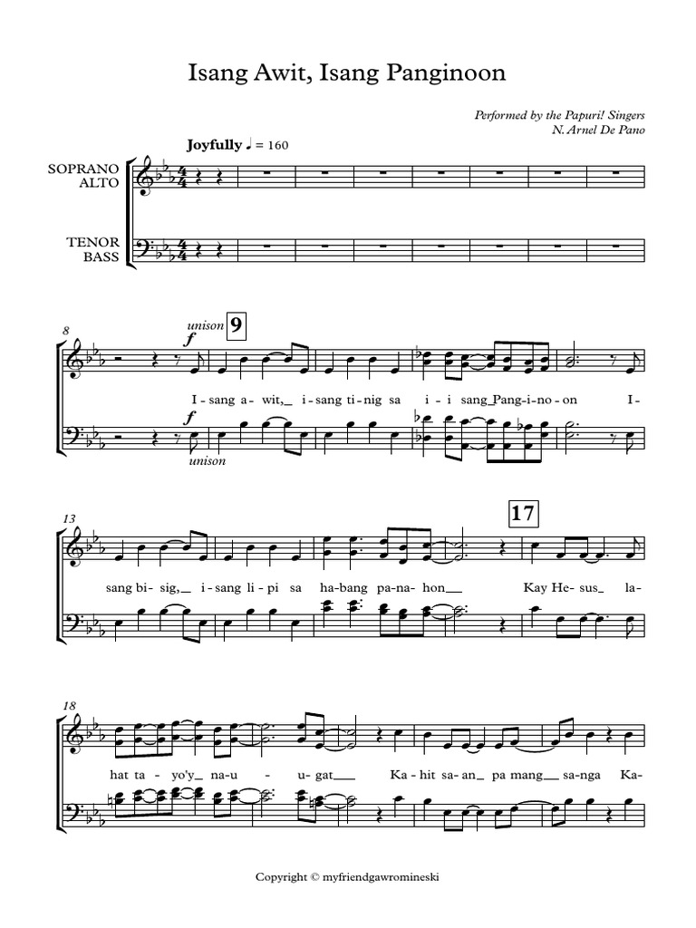 Isang Awit, Isang Panginoon - Full Score | PDF