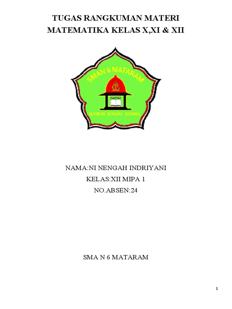 Tugas Rangkuman Materi | PDF