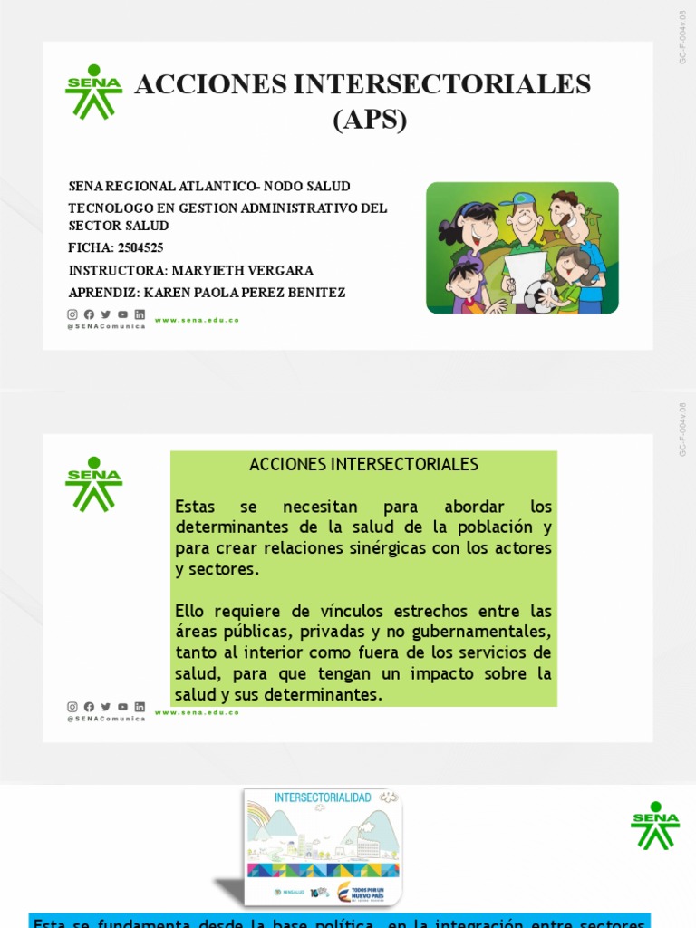 Acciones Intersectoriales | PDF