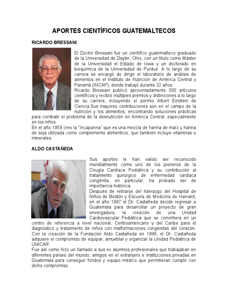 Aportes Científicos de Guatemaltecos | PDF | Guatemala | café