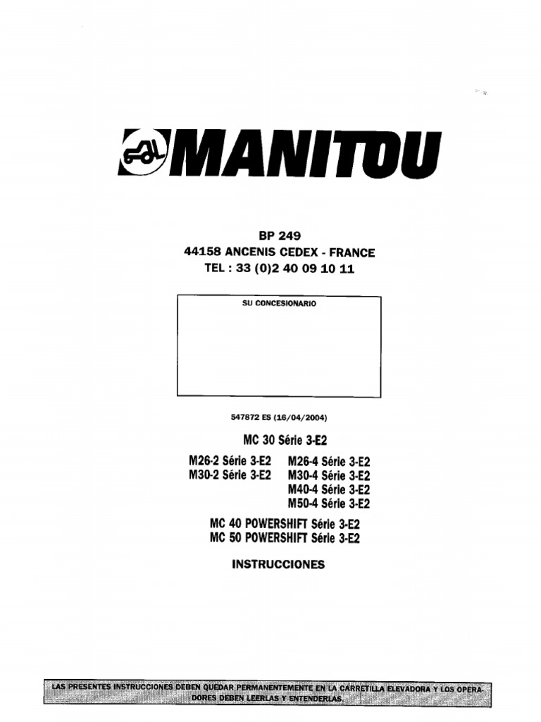 Manual Completo Operacion Mc50 3-52 | PDF