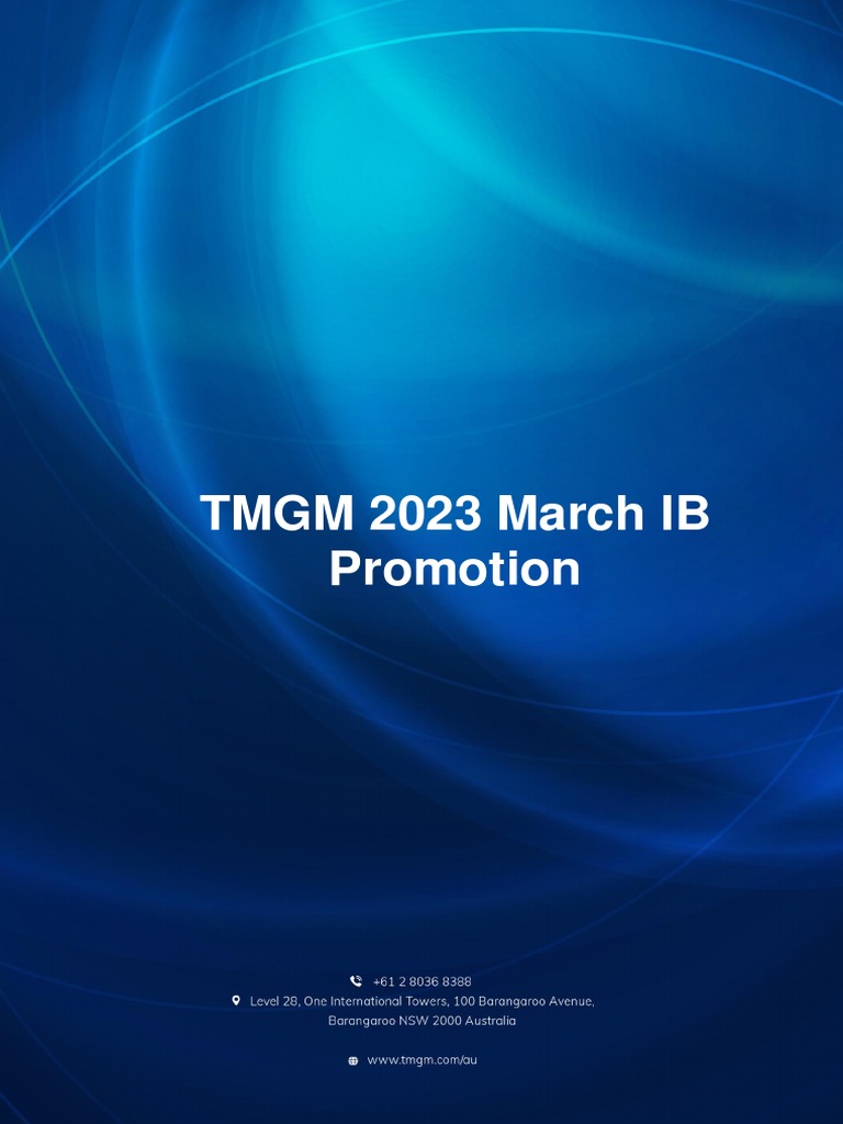 TMGM March IB Promotion 2023 | PDF | Contract For Difference | Market ...