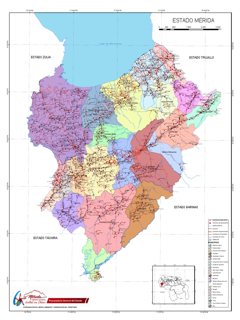 Mapa del Estado Mérida y Municipios | PDF