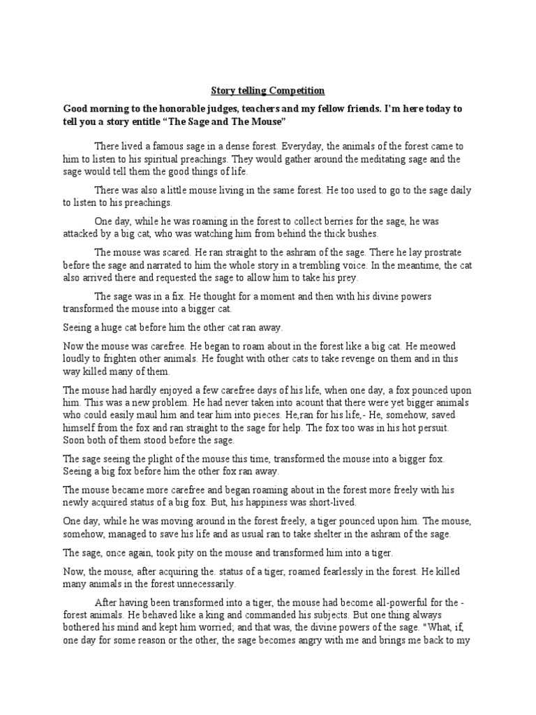 Story Telling Competition PDF