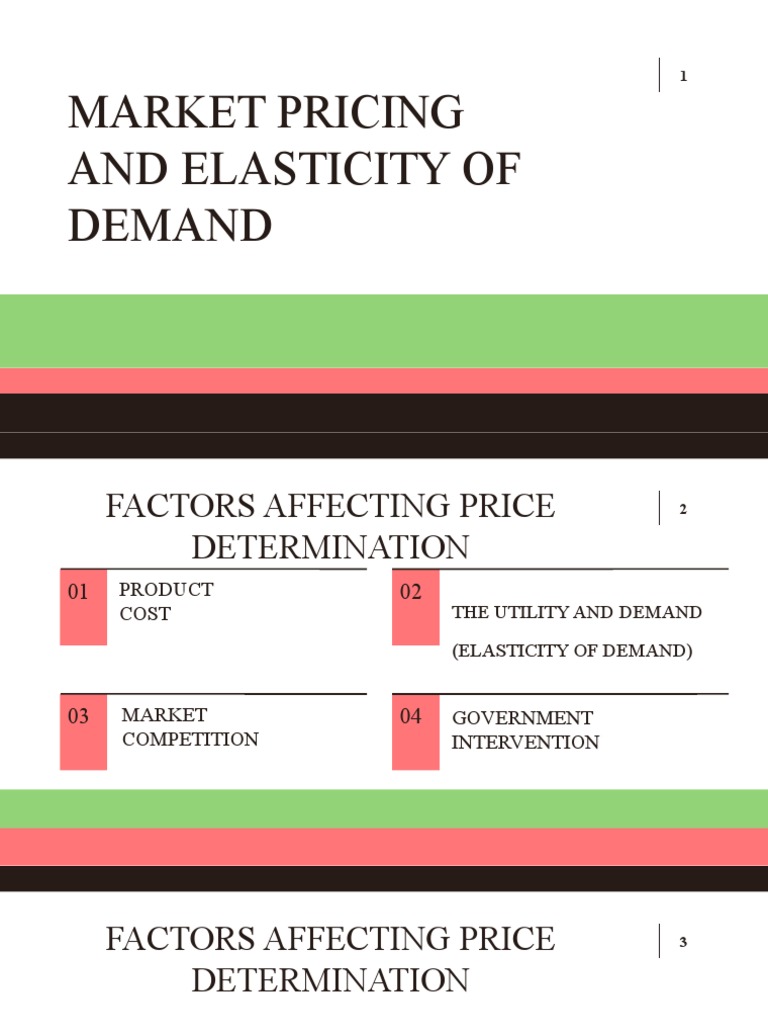 Market Pricing and Elasticity of Demand | PDF | Demand | Price ...