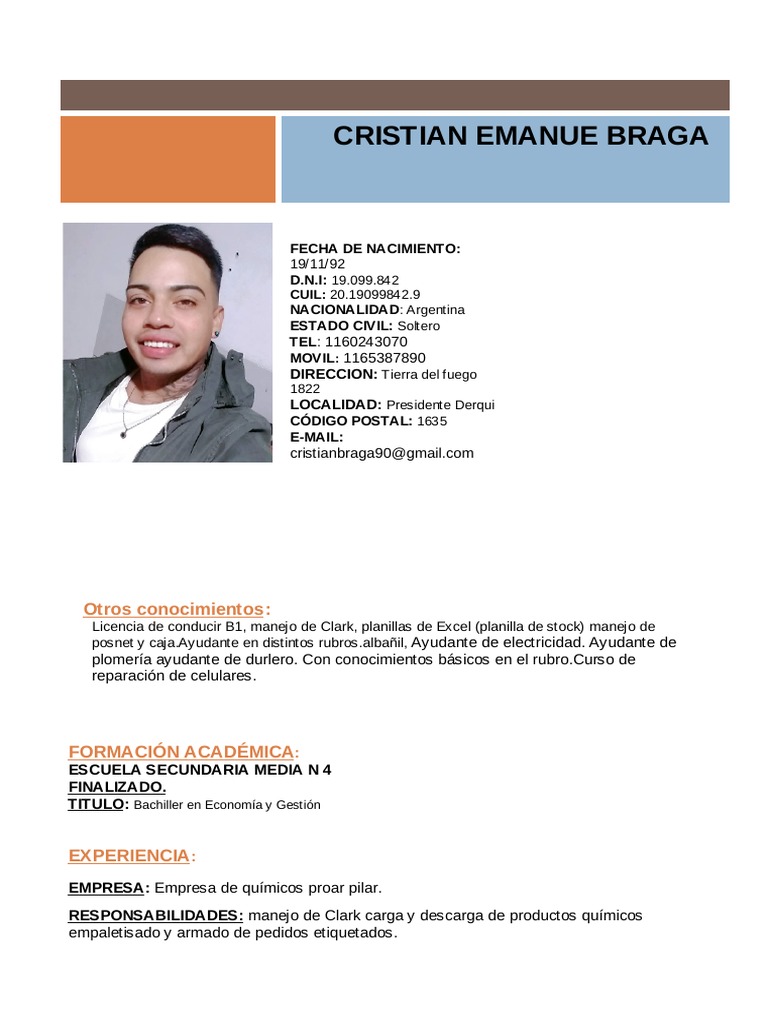 Cv Braga | PDF