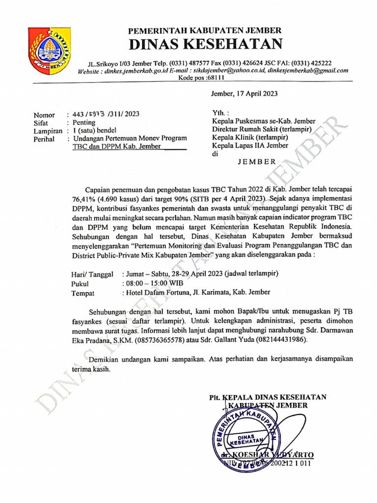 Undangan Faskes BL 280 | PDF