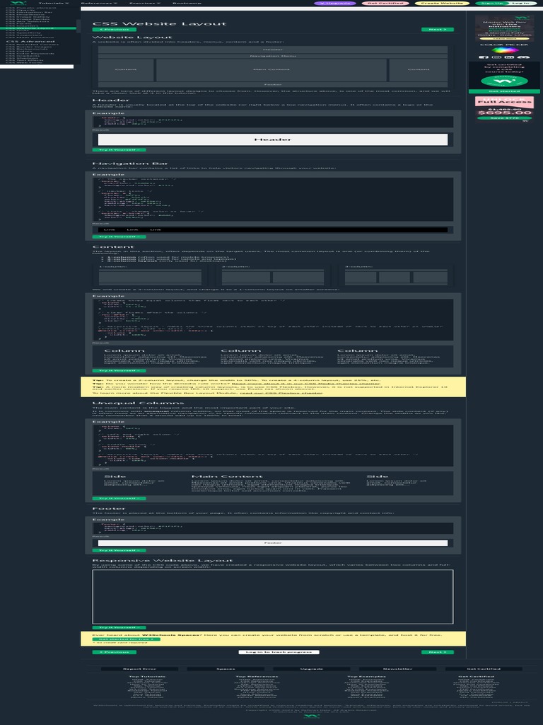 CSS Website Layout | PDF