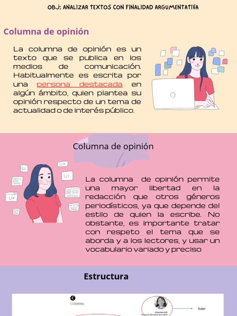 Estructura y Ejemplo de Columna de Opinión | PDF