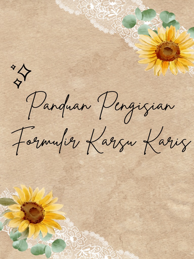 Panduan Pengisian Kartu Karsu dan Karis | PDF