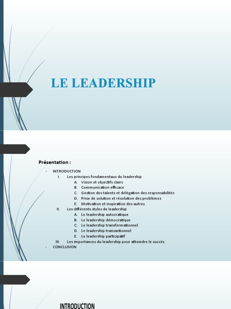 Le Leadership | PDF