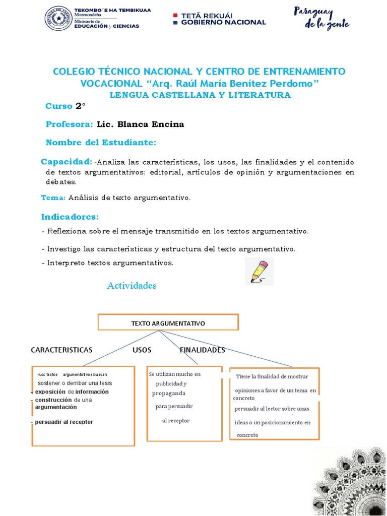 Tarea #2 - 2° Curso | PDF | Argumento | Cognición