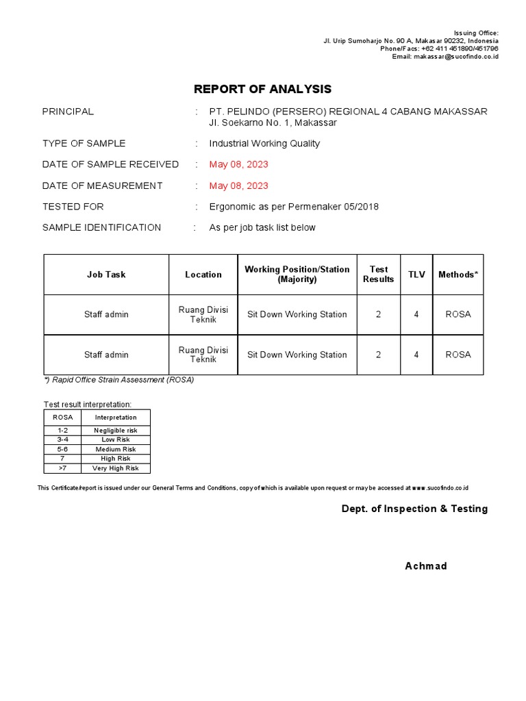 Ergonomi Pelindo IV S1 2023 | PDF Ergonomi Pelindo IV S1 2023 | PDF