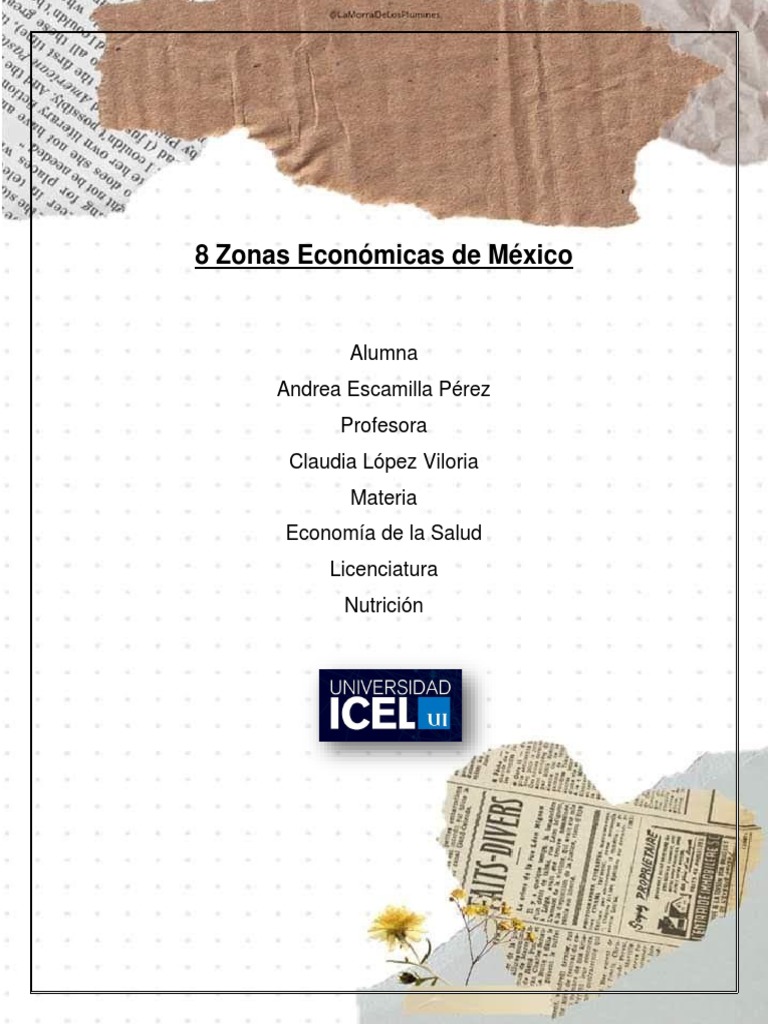 8 Regiones Económicas de México | PDF | Ciencia y matemáticas
