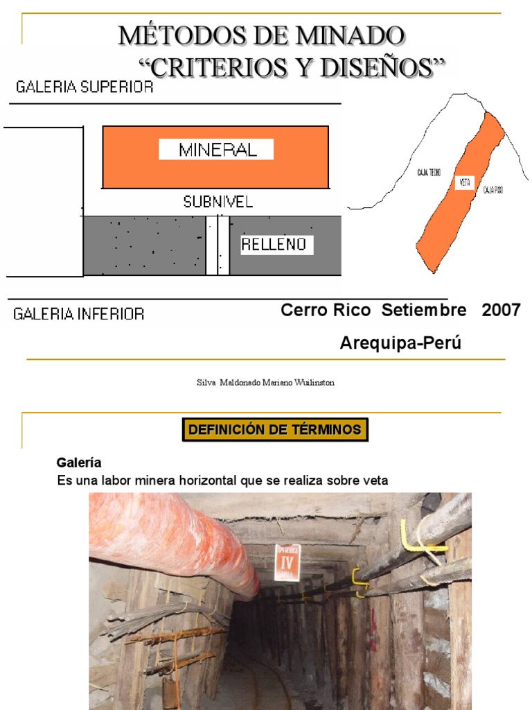 Metodos de Minado | PDF | Minería | Oro