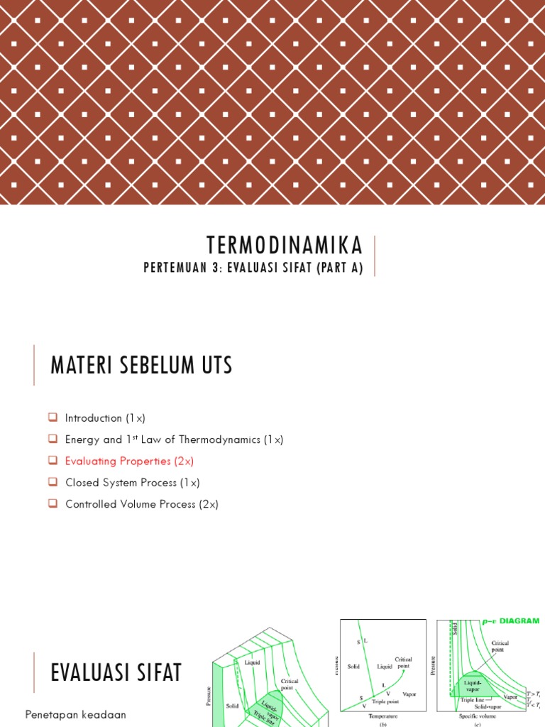 Evaluasi Sifat Termodinamika | PDF