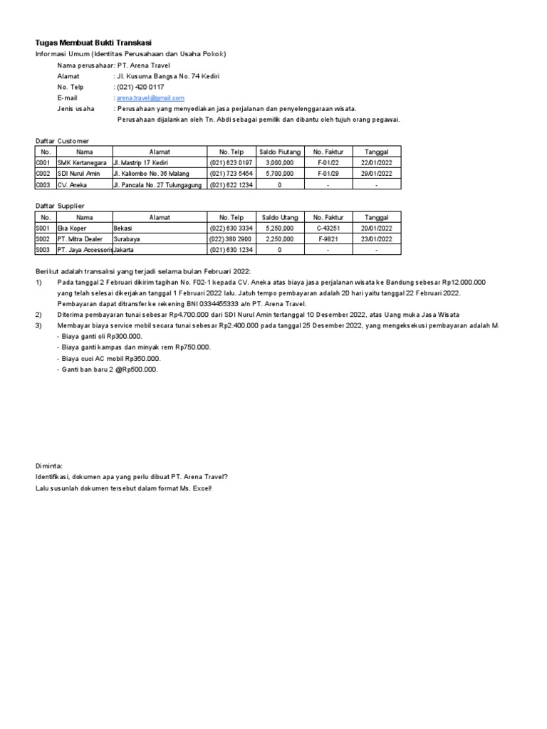 Tugas Praktik Pertemuan 1 - Menyusun Laporan Keuangan Dengan Microsoft ...