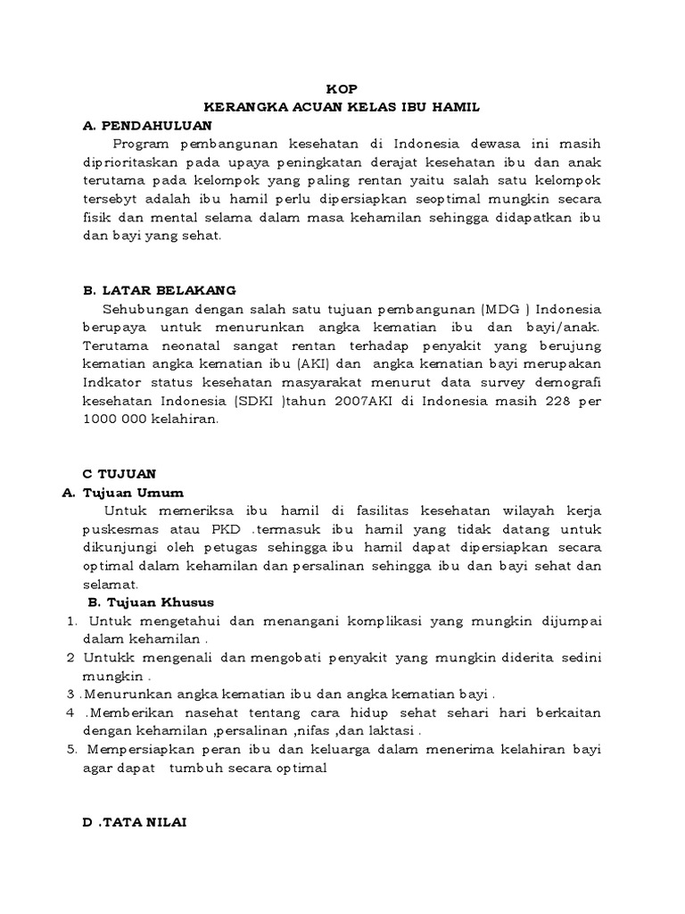Kak Kelas Ibu Hamil | PDF