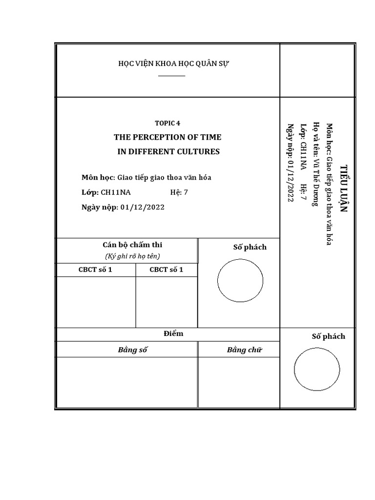 Cultural Perspectives on Time Perception | PDF | Time | Communication
