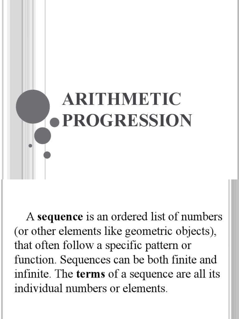 Arithmetic Progression | PDF