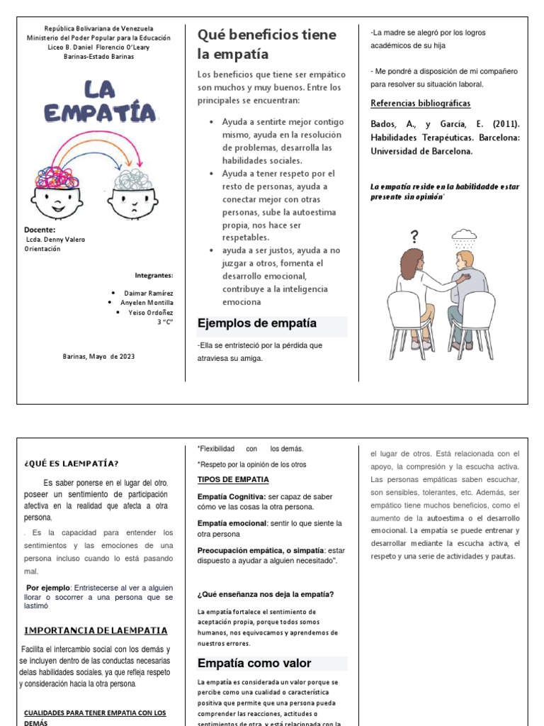 triptico Empatia | PDF | Empatía | Compasión