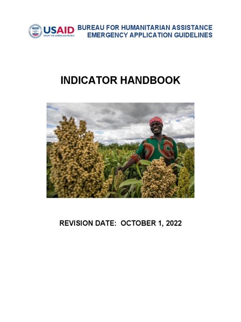 Nueva Guia Usaid_bha Eag Indicator Handbook Oct 1 2022 | PDF | Disaster ...
