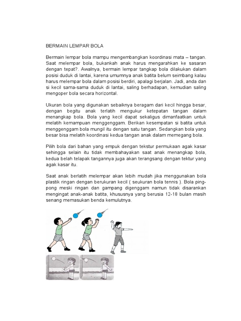 Bermain Lempar Bola | PDF