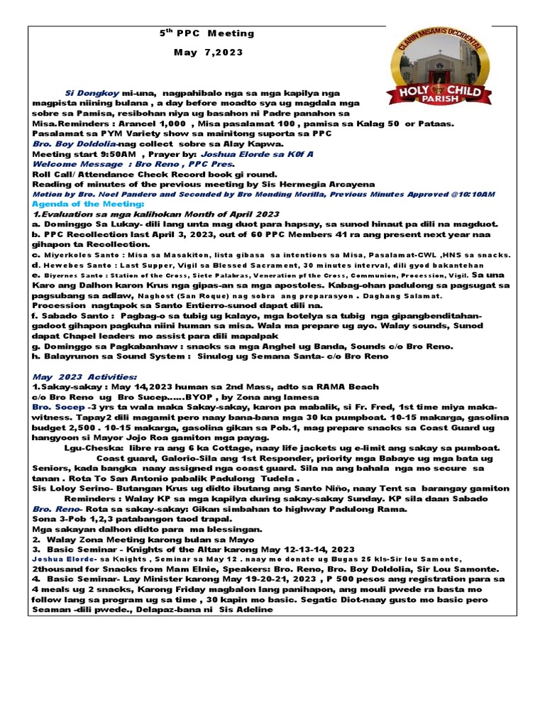 5th PPC Meeting | PDF