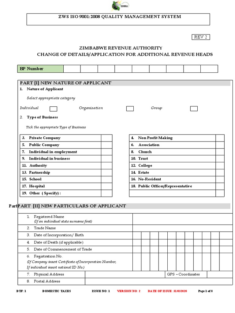 REV 2 Form - Shortened Word Document | PDF | Taxes | Value Added Tax