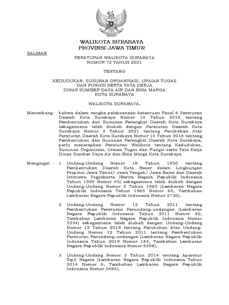 Perwali 72-2021 | PDF | Pengelolaan Keuangan & Uang | Hukum