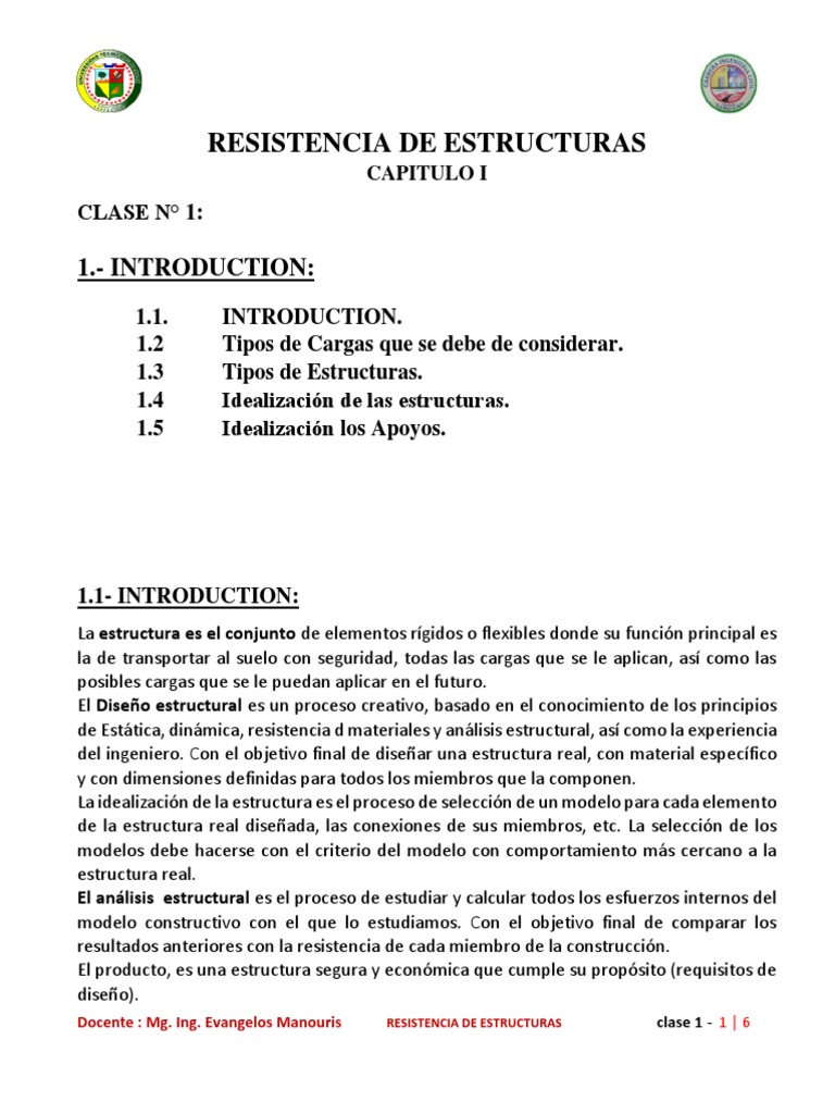 Clase Estructuras 01 01 | PDF