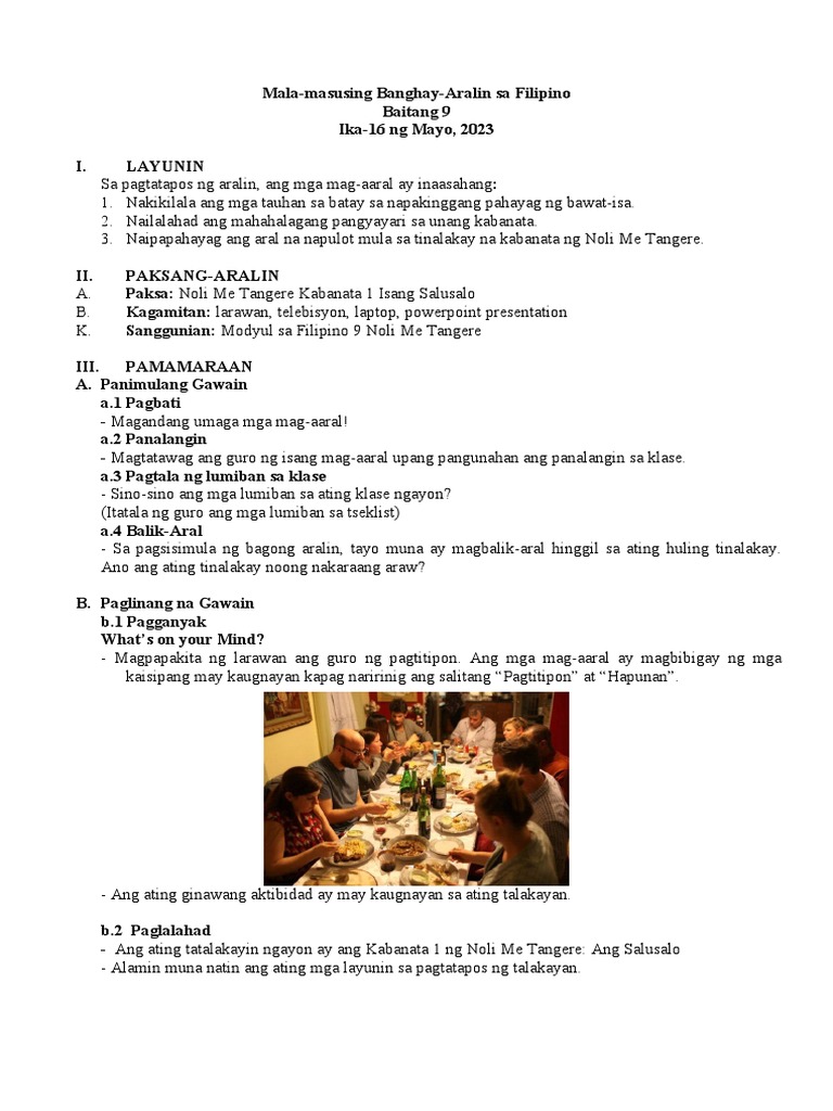 Lesson Plan - Grade 9 - Week 2 - May 16 | PDF