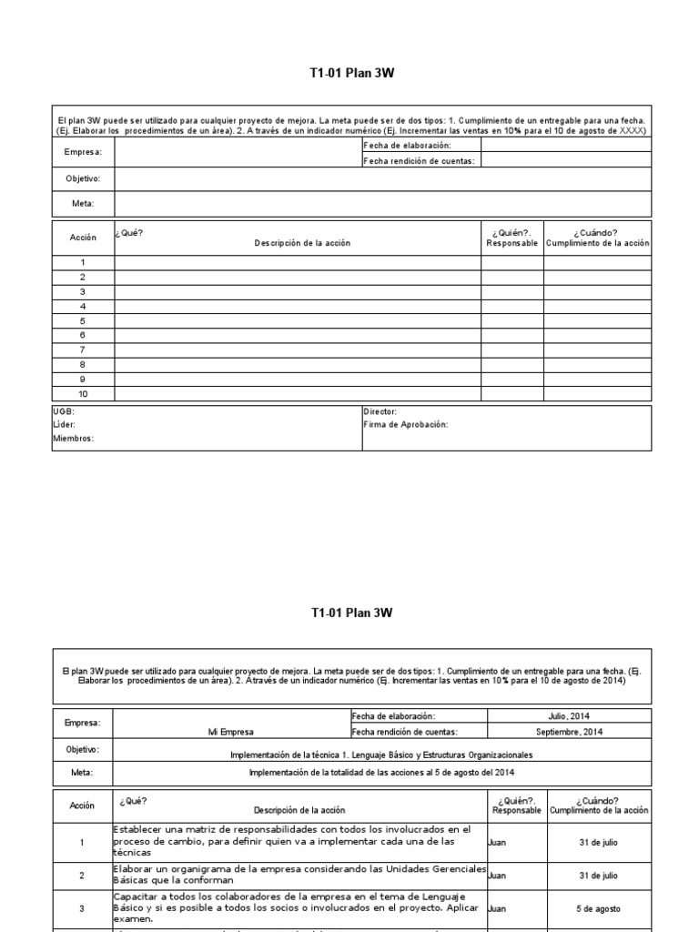 T1-01 Plan 3W | PDF