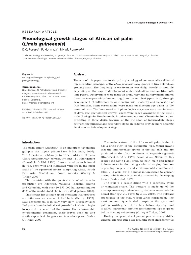 Forero 2011 | PDF | Flowers | Leaf