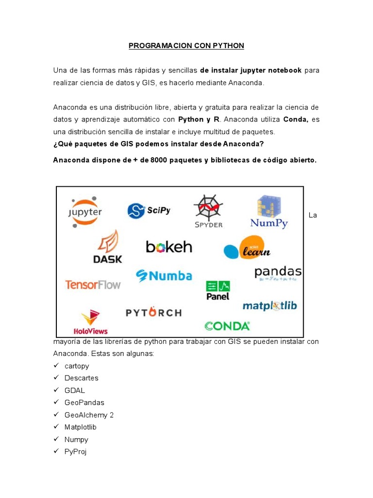 Instalación y Uso de Jupyter Notebook | PDF | Python (lenguaje de ...