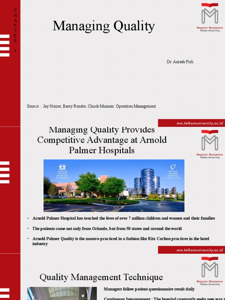 Chapter 4 Managing Quality | PDF | Quality Management | Lean Manufacturing